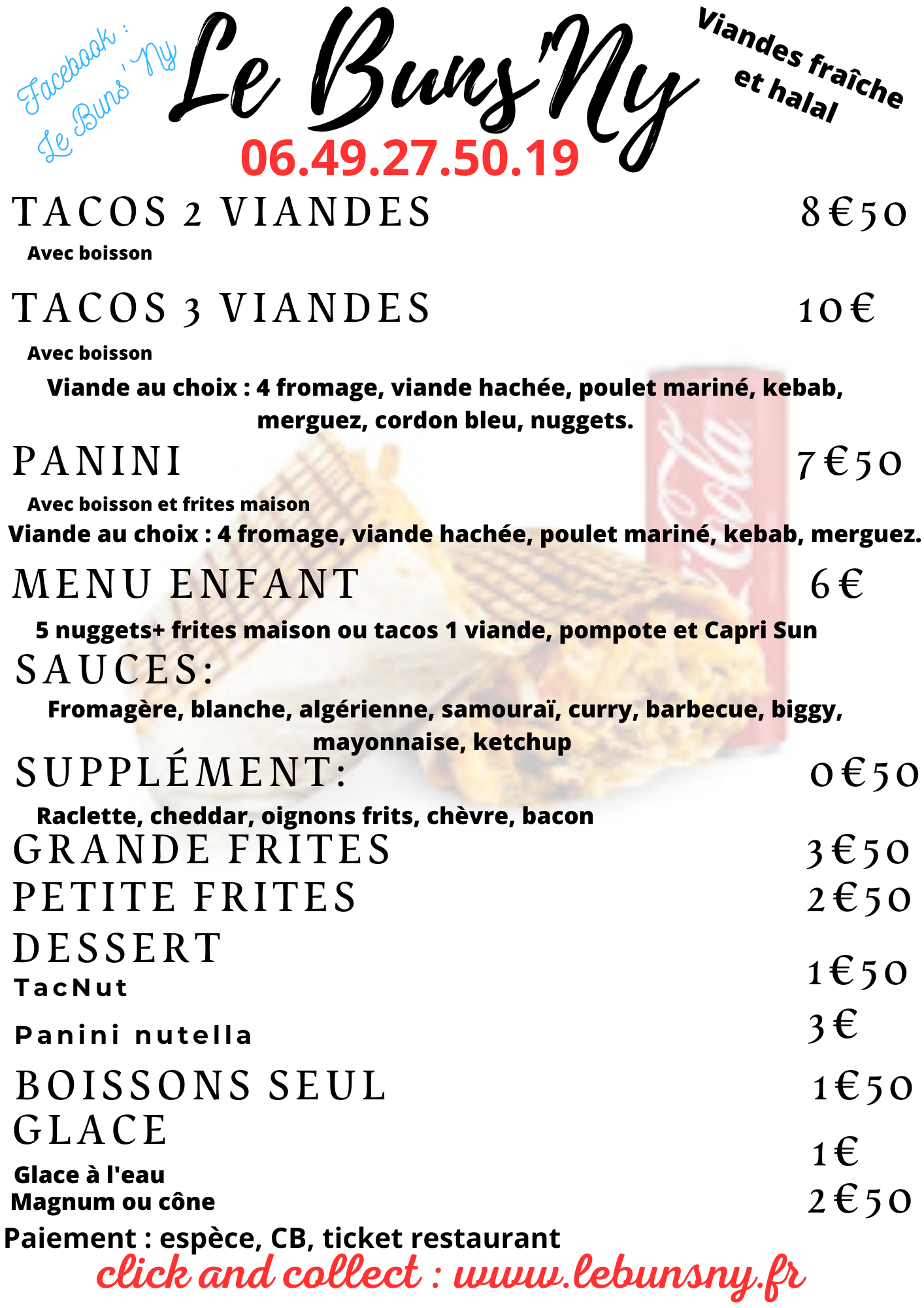 Un Food Truck "Le Buns'NY" s'installe mardi 27 juin 2023-Place de la mairie-Bazouges sur le Loir ...
