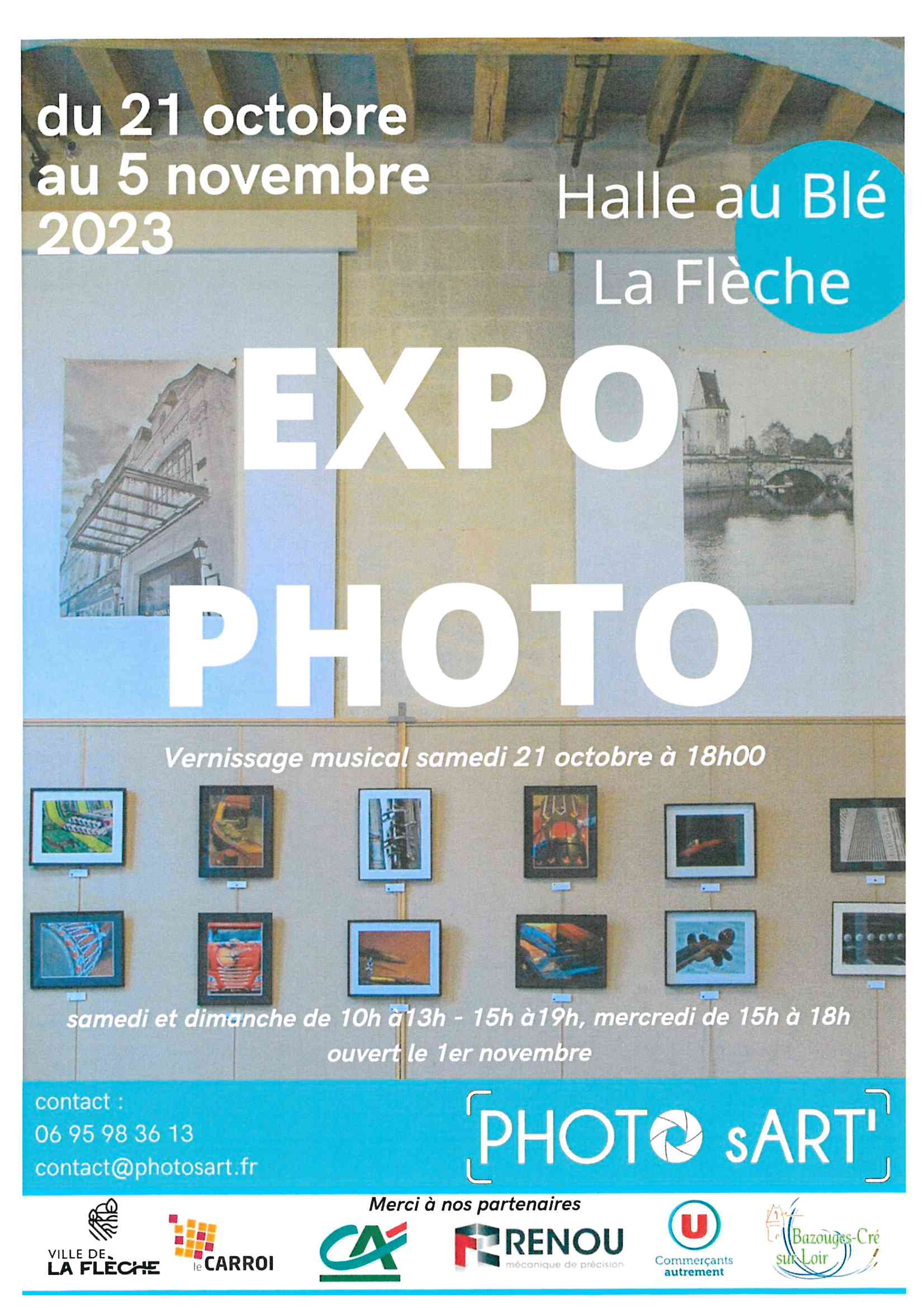Expo photo du 21 octobre au 5 novembre 2023 à la Halle au Blé à La Flèche > Bazouges-Cré sur Loir