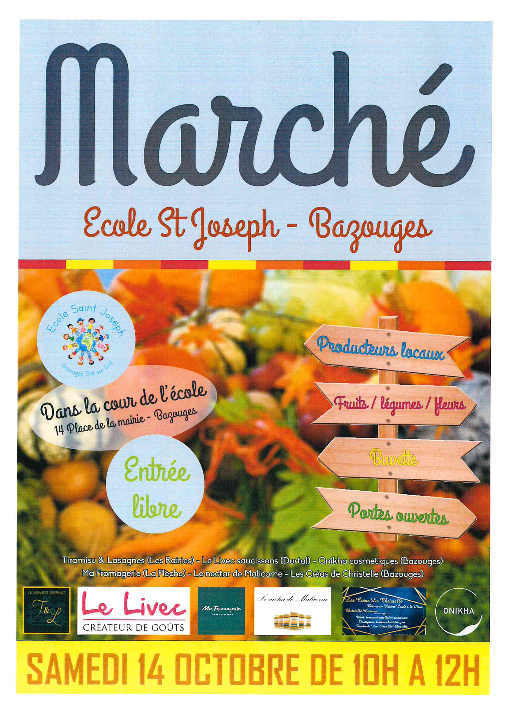 Marché d'automne Ecole Saint Joseph-Bazouges > Bazouges-Cré sur Loir